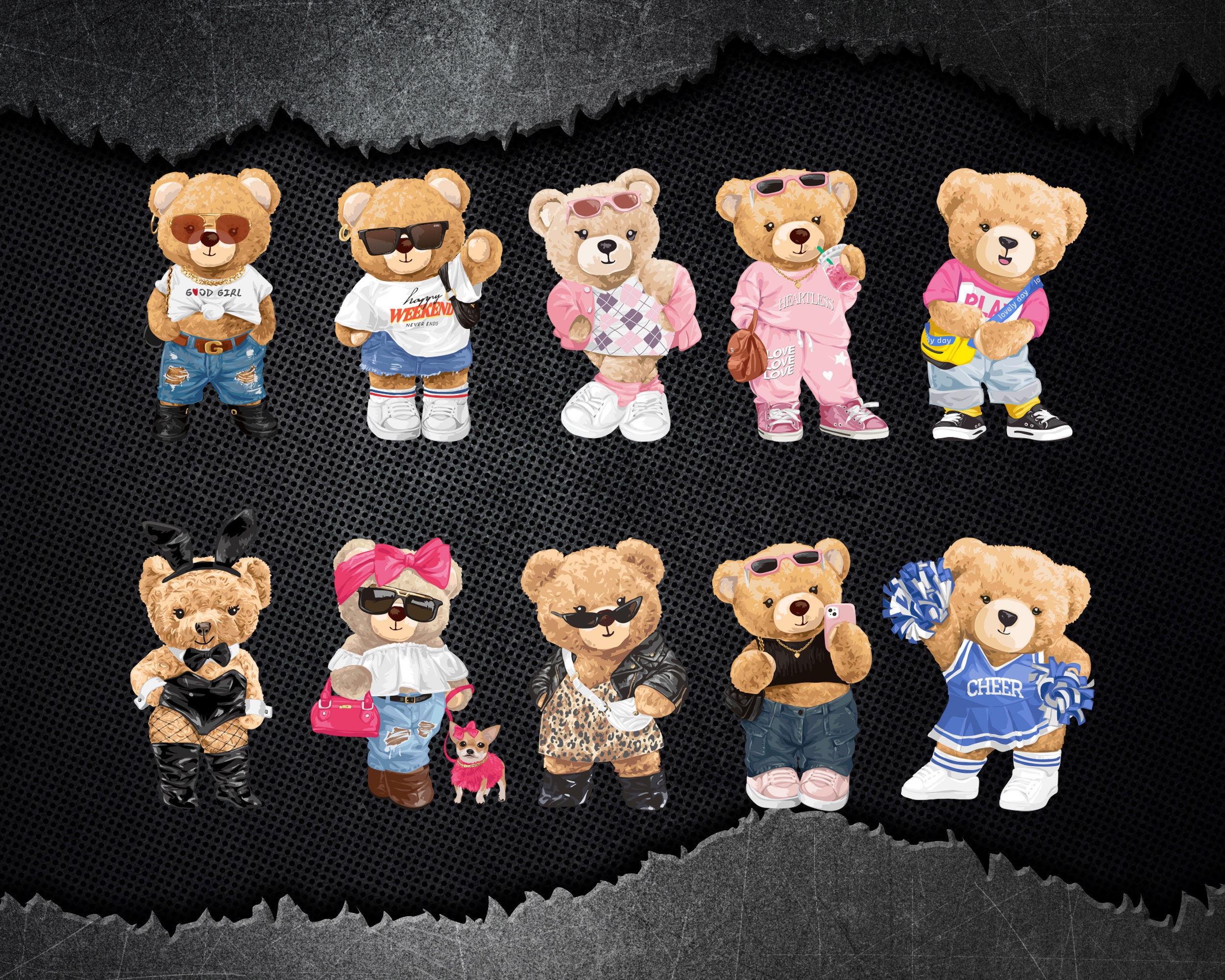 Bear Design Bundle Svg -digital Printable File - Digital File ONLY ...