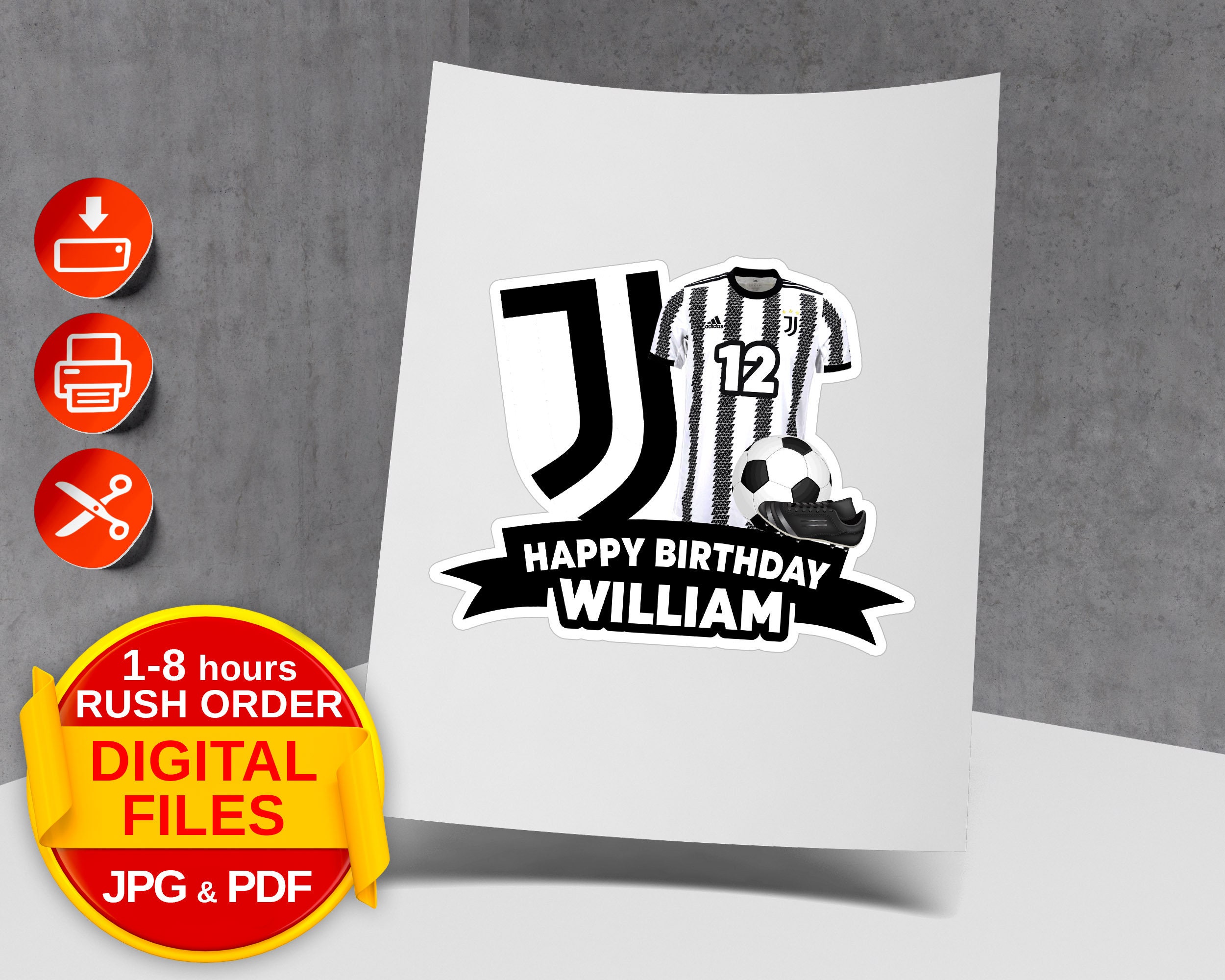 Personalized DIGITAL File Cake Topper themed Digital Printable File ...