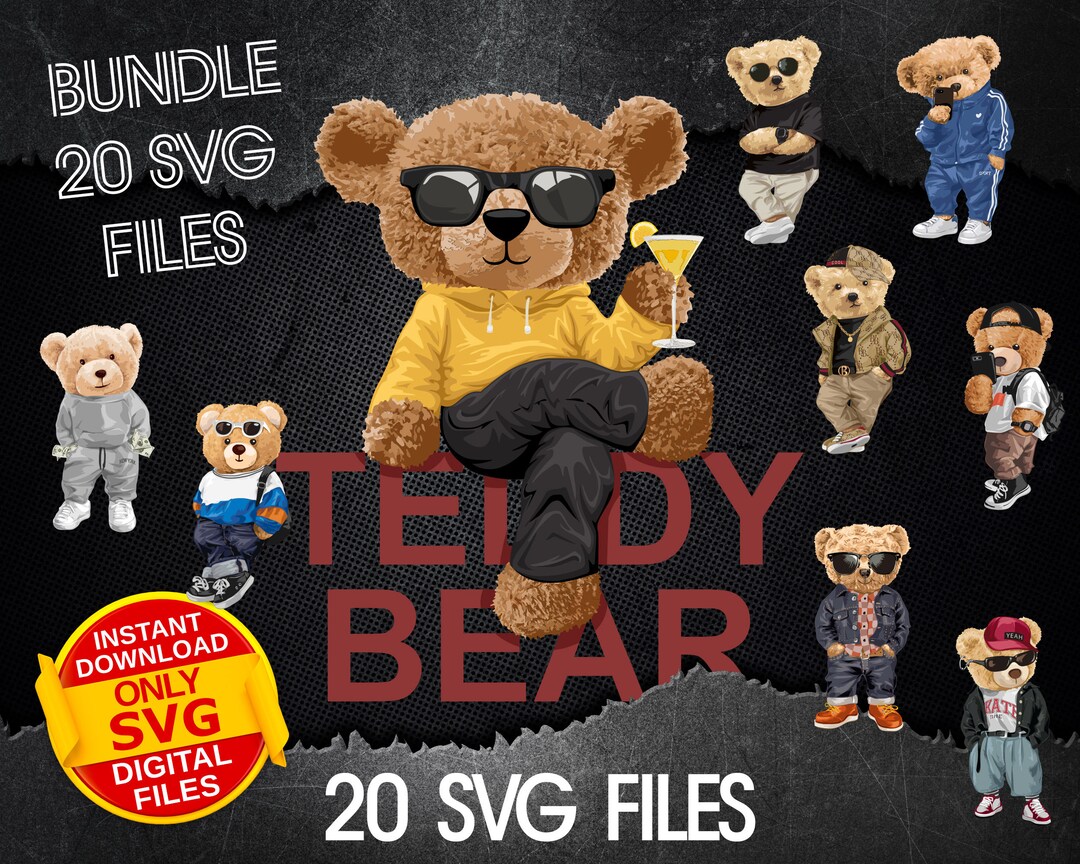 Bear Design Bundle Svg -digital Printable File - Digital File ONLY ...