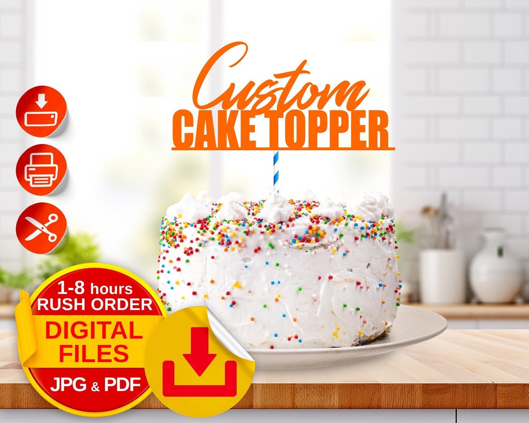 DIGITAL File Cake Topper themed Digital Printable File Digital File ...