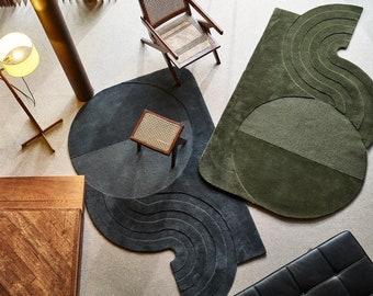 Modern Design Handmade Rug, Tuffted Carpet, 100% Woolen Rugs, Living ...