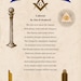 Personalised Masonic Poem Print: Freemason Gift, for New Masons, Master ...
