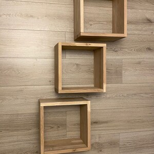 Oak Square Floating Shelf Square Floating Shelf Quality Wood Shelf ...