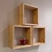 Square Floating Shelf Quality Wood Shelf Birch Shelf Library Handmade ...