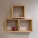 Square Floating Shelf Quality Wood Shelf Birch Shelf Library Handmade ...