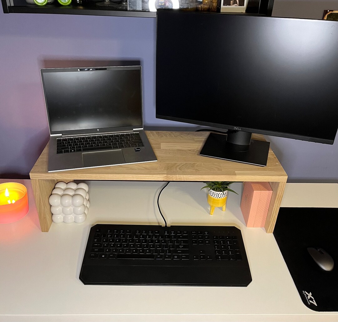 Oak Desk Riser Quality Wood Riser Quality Shelving Library Handmade ...