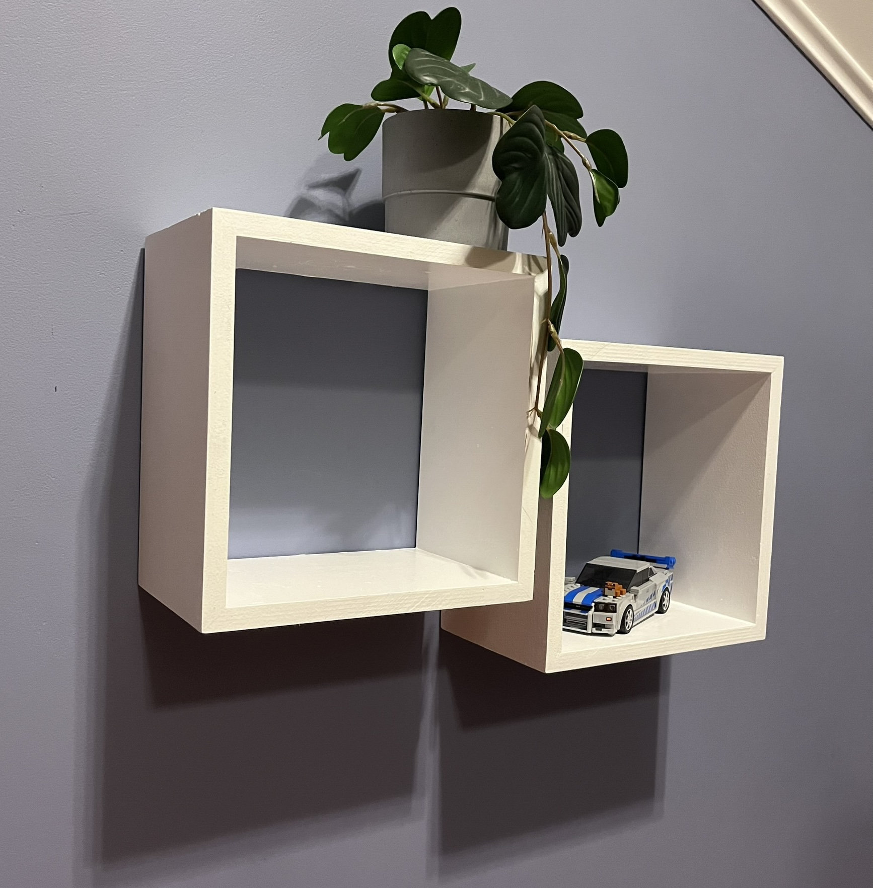White Square Floating Shelf I Square Floating Shelf Quality Wood Shelf ...