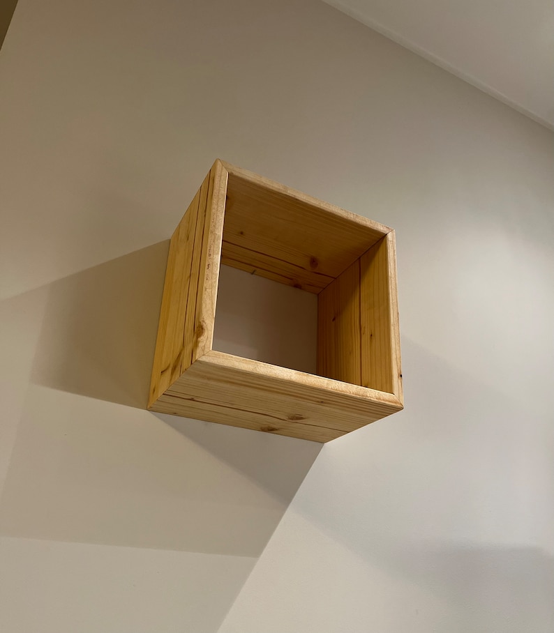 Oak Square Floating Shelf Square Floating Shelf Quality Wood - Etsy