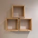 Square Floating Shelf Quality Wood Shelf Birch Shelf Library Handmade ...