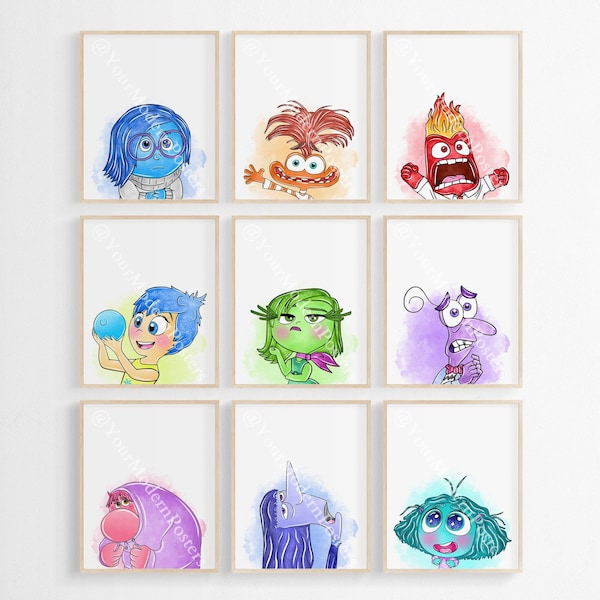 Inside Out 2 Characters Poster - Etsy
