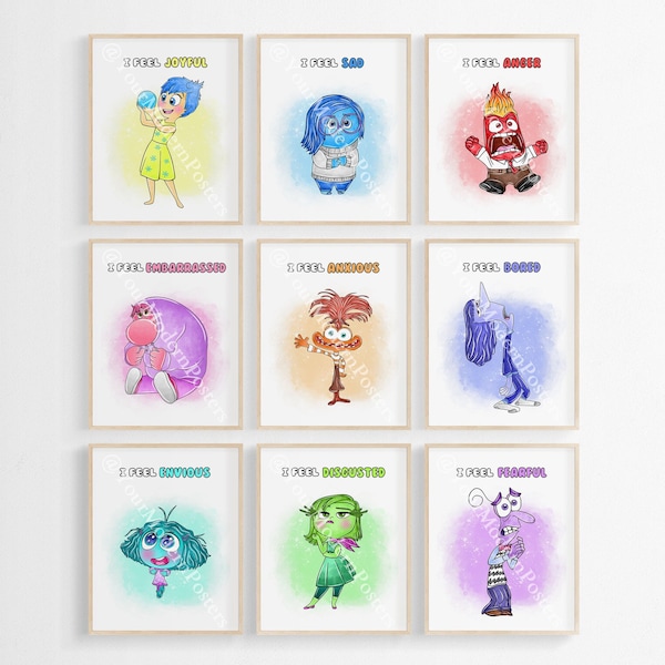 Inside Out 2 Characters Posters - Etsy