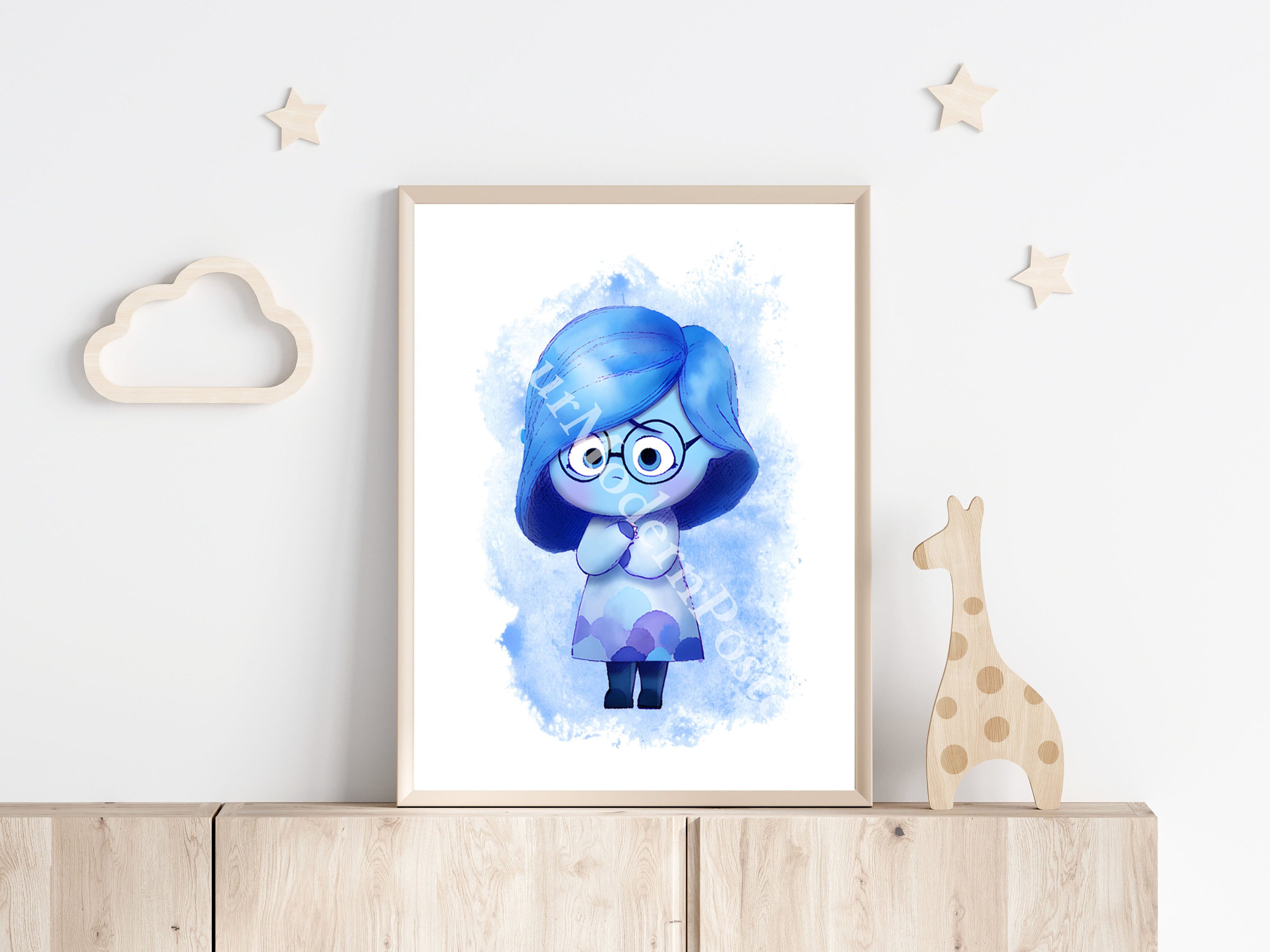 Inside Out Characters Gallery Wall - Nursery Room Wall Art Decor - Kids ...