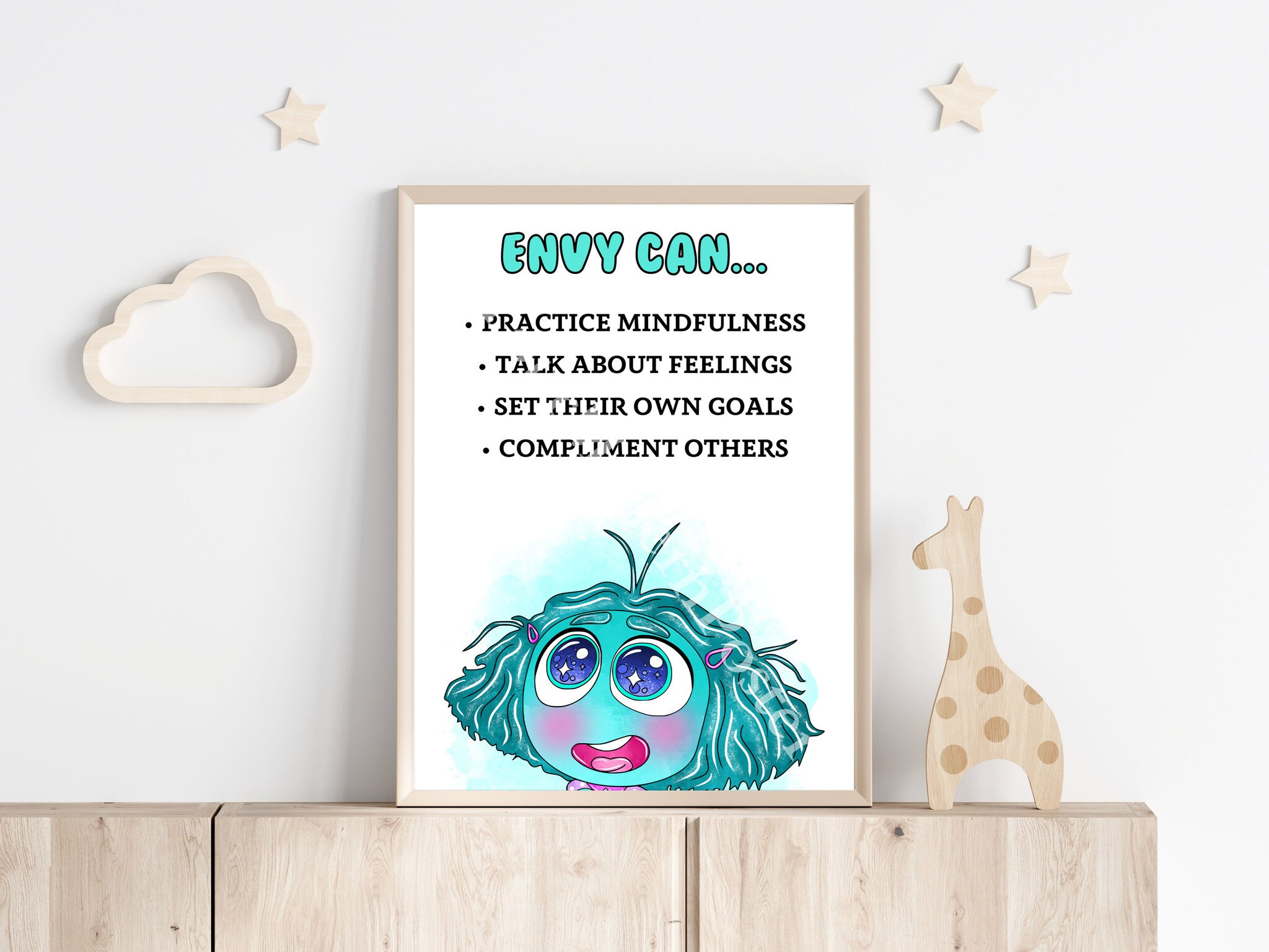 Inside Out 2 Characters, Nursery Room Kids Art - School Decor - Cute ...