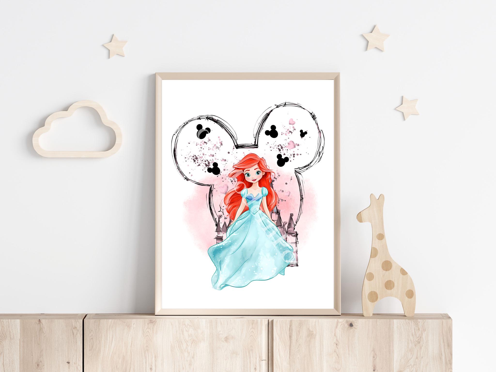 Princess Faces Art Print Set: Girl Room Decor - Etsy