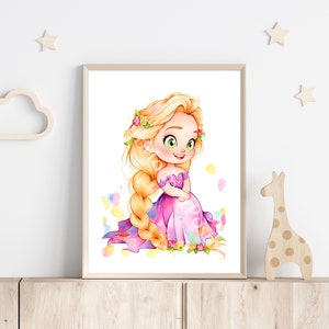 Cute Princesses Set of 9 Posters - Wall Art Decor - Girl Room Decor ...