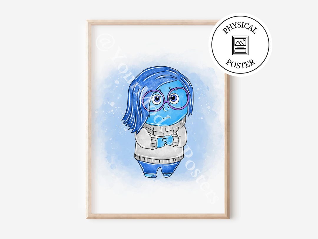 Inside Out Sadness Poster: Watercolor Nursery Art - Etsy