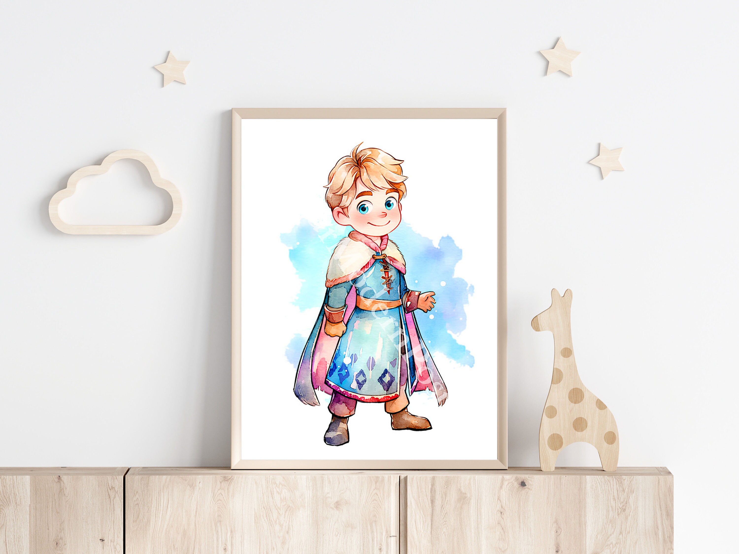 Set of 4 Frozen Posters Cute Poster Prints Watercolor - Etsy