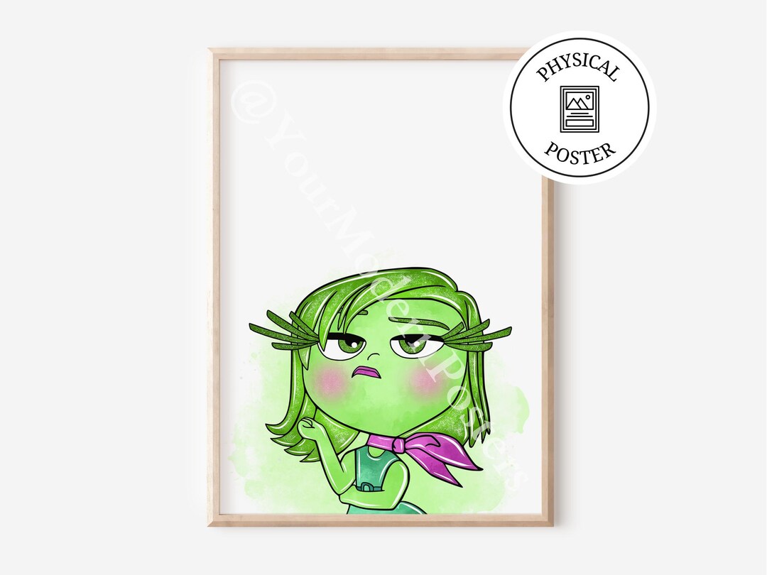 Inside Out Disgust Poster: Watercolor Nursery Art - Etsy