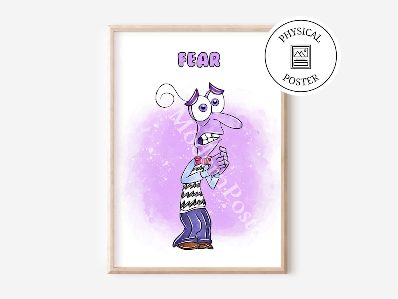 Inside Out 'fear' Poster: Nursery Watercolor Art - Etsy