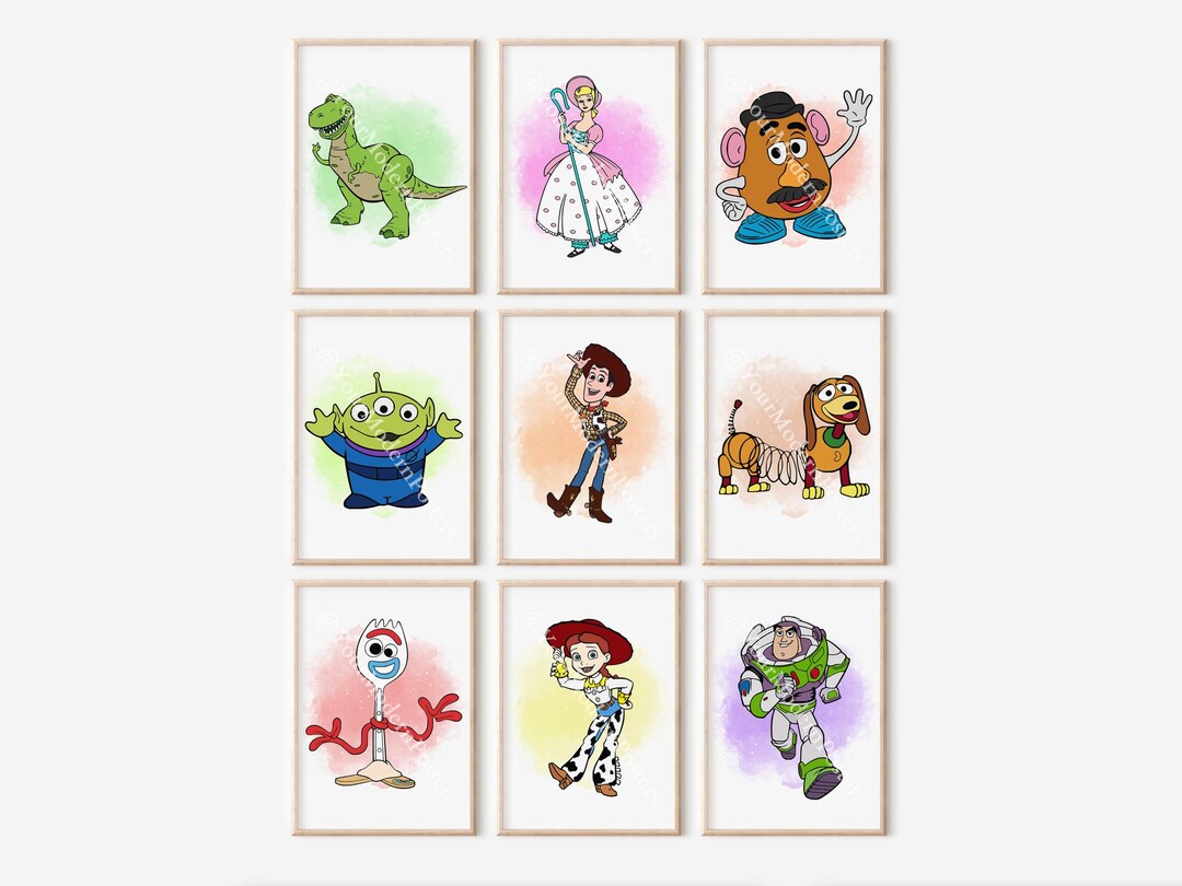 Cute Chibi Popular Toys Poster Art Nursery Room Decor Gentle Poster Set ...