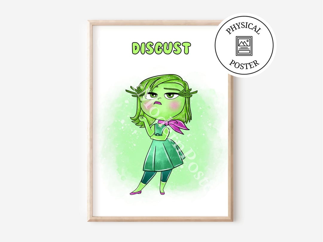 Inside Out Disgust Poster: Watercolor Nursery Art - Etsy