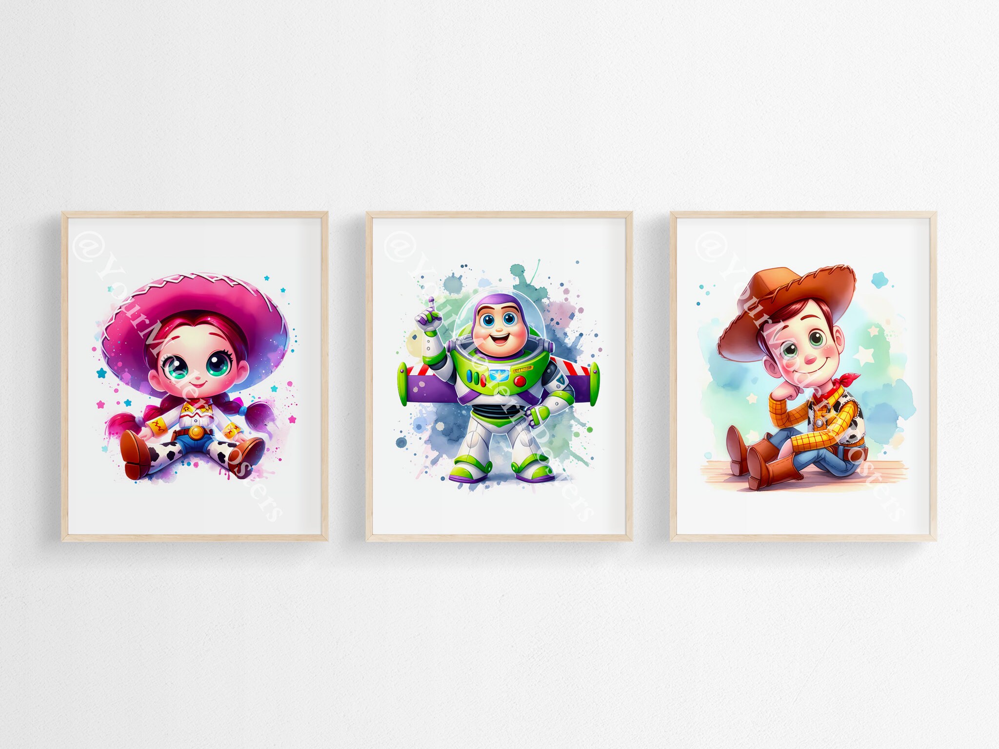 Cute Chibi Popular Toys Poster Art Nursery Room Decor Gentle Poster Set ...