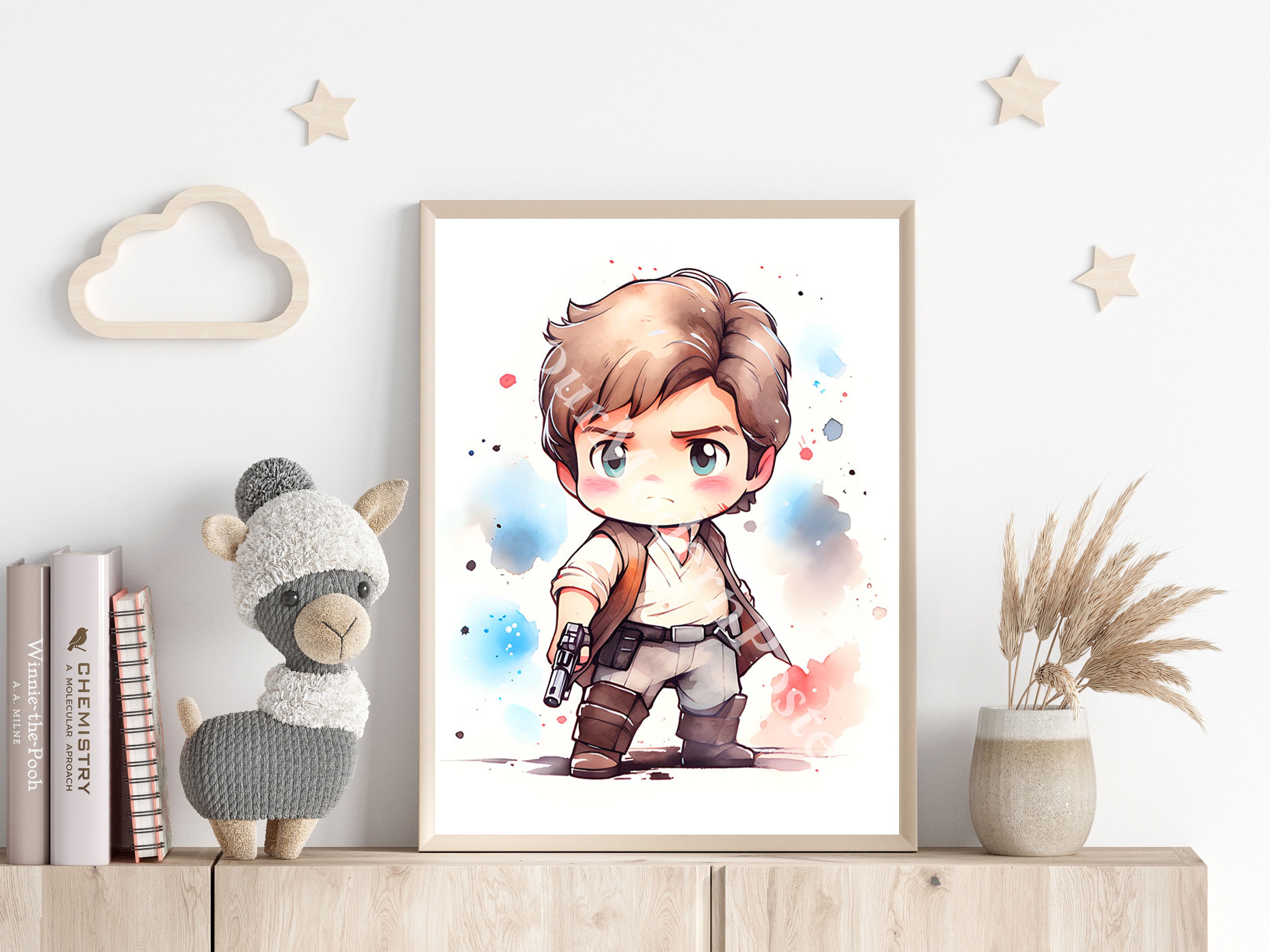 Cute Chibi Star Wars Characters Nursery Room Decor Art - Etsy