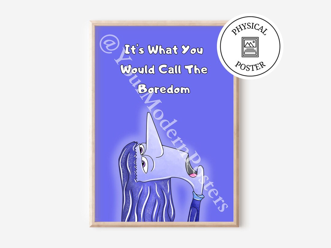 Inside Out 'boredom' Poster: Nursery Room Ennui Art Decor - Etsy