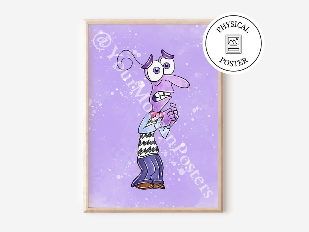 Inside Out Fear Poster: Watercolor Nursery Room Art - Etsy