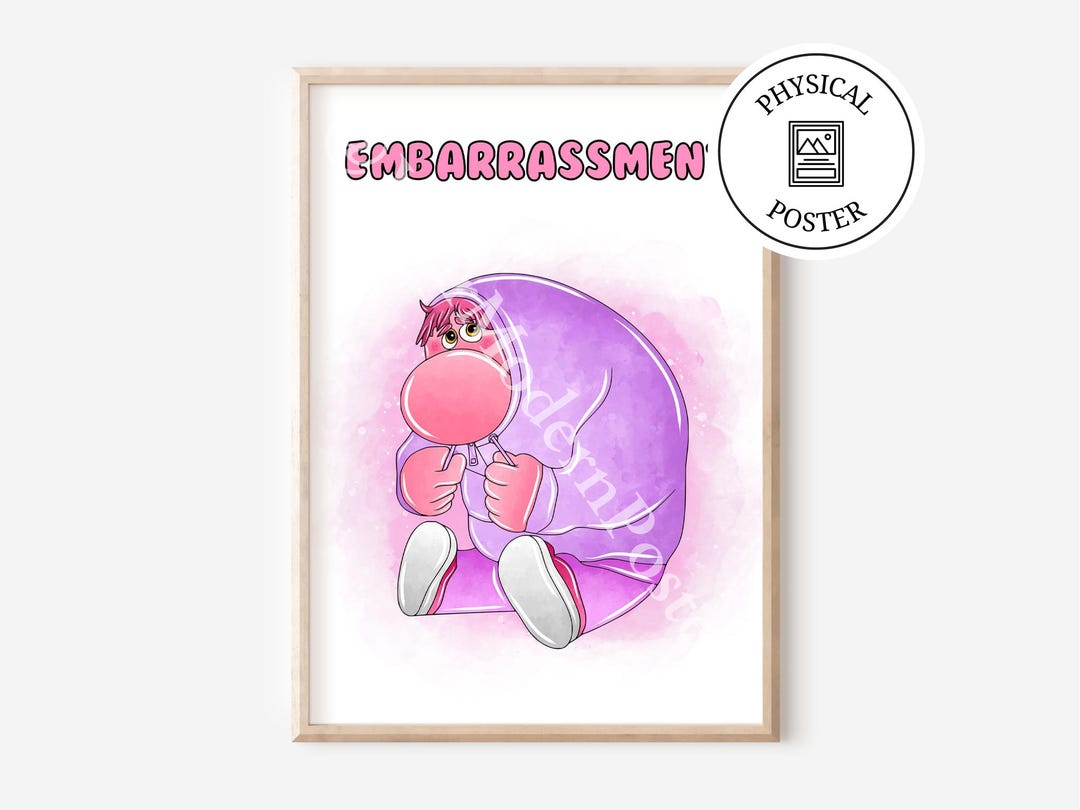 Inside Out 'embarrassment' Watercolor Art Poster - Nursery Decor - Etsy
