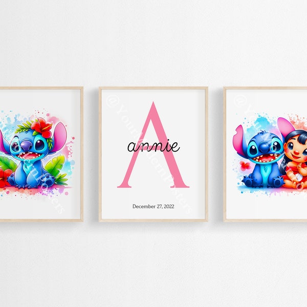 Stitch Name Poster - Etsy