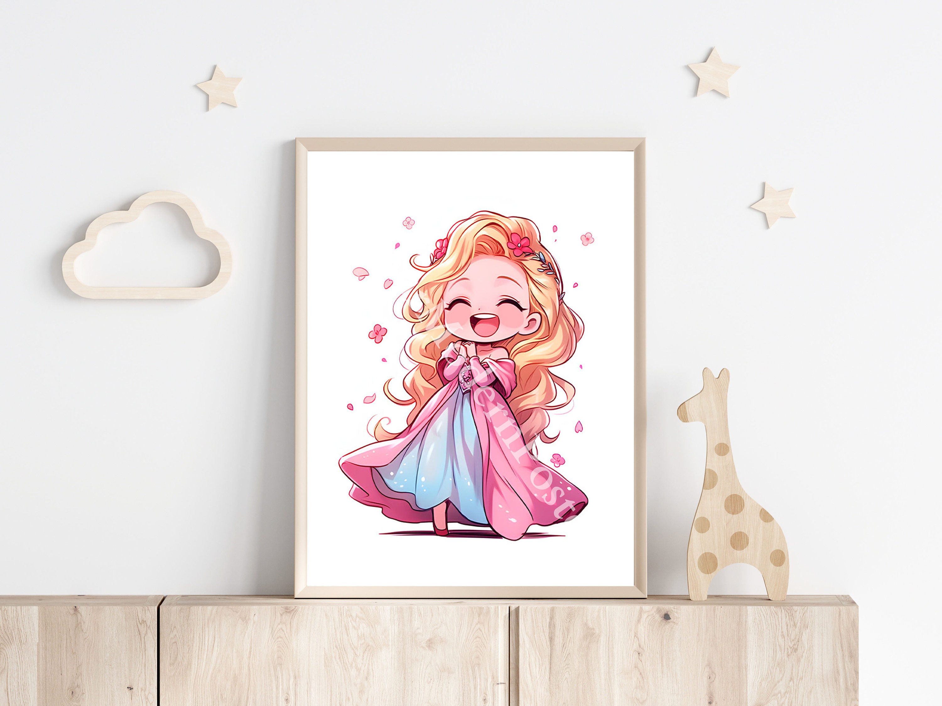 Princesses Set of 9 Posters Wall Art Decor Girl Room Decor - Etsy