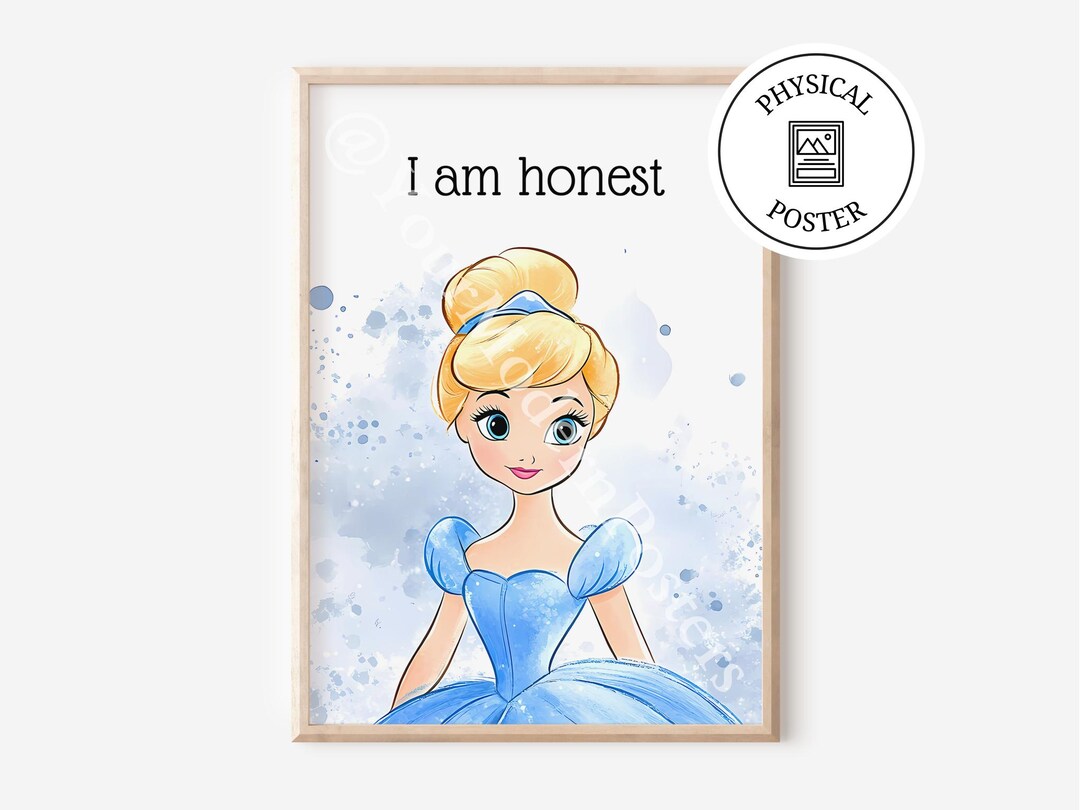 Princesses Posters Art - I AM Wall Art Decor, Girl Room Decor ...