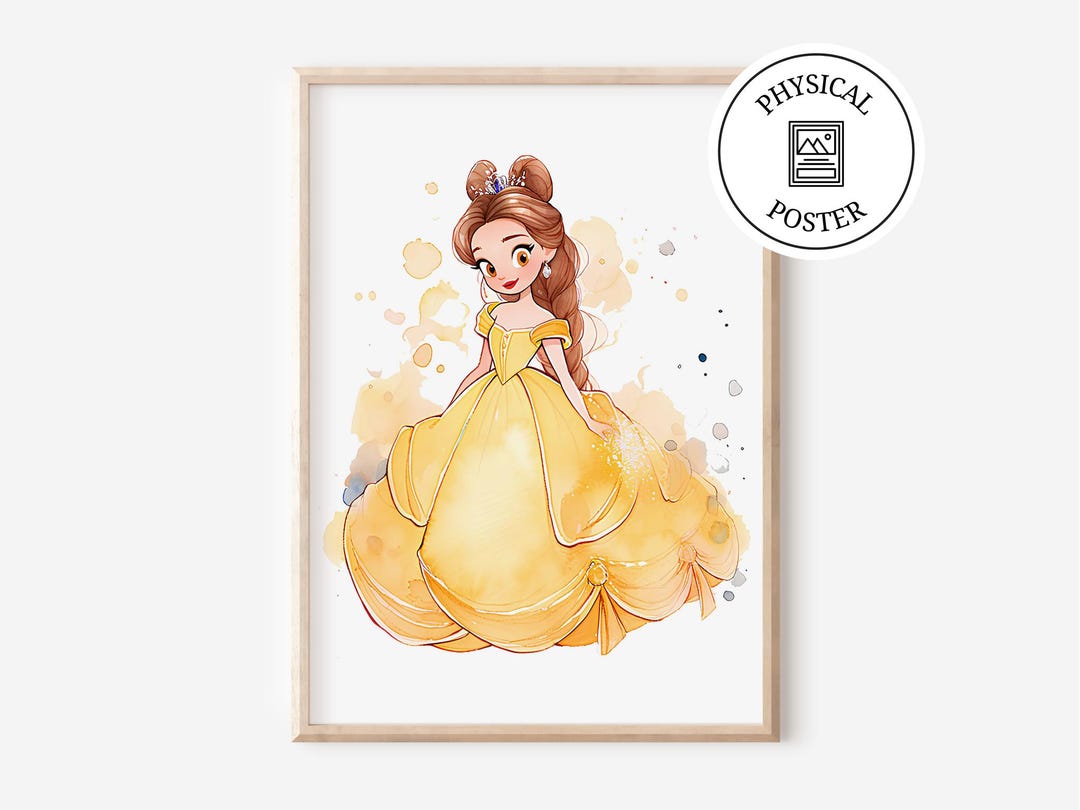 1 Princess Poster - Princesses Wall Art Decor - Girl Room Decor Posters ...