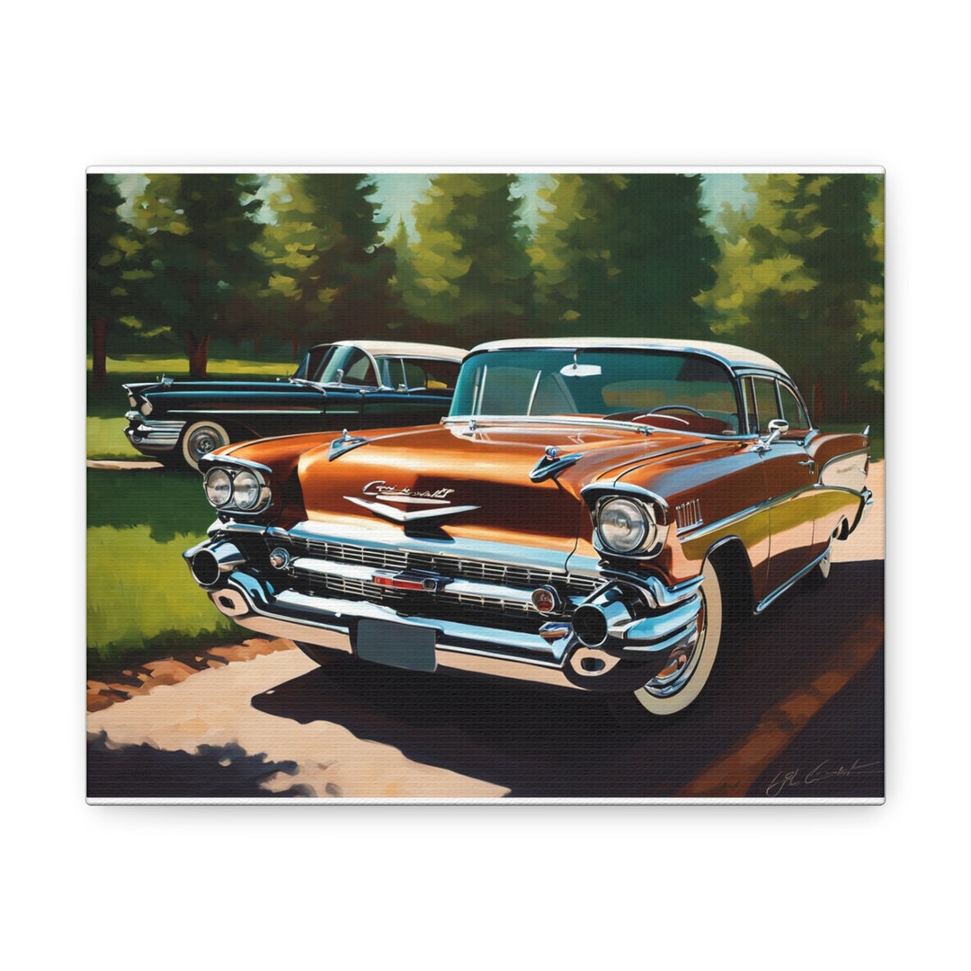Retro Roadtrip: Sunset Serenity '57 Chevy and '62 - Etsy