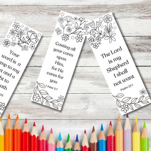 Coloring Bible Bookmarks | Printable Bookmarks | DIY Coloring Bookmarks ...