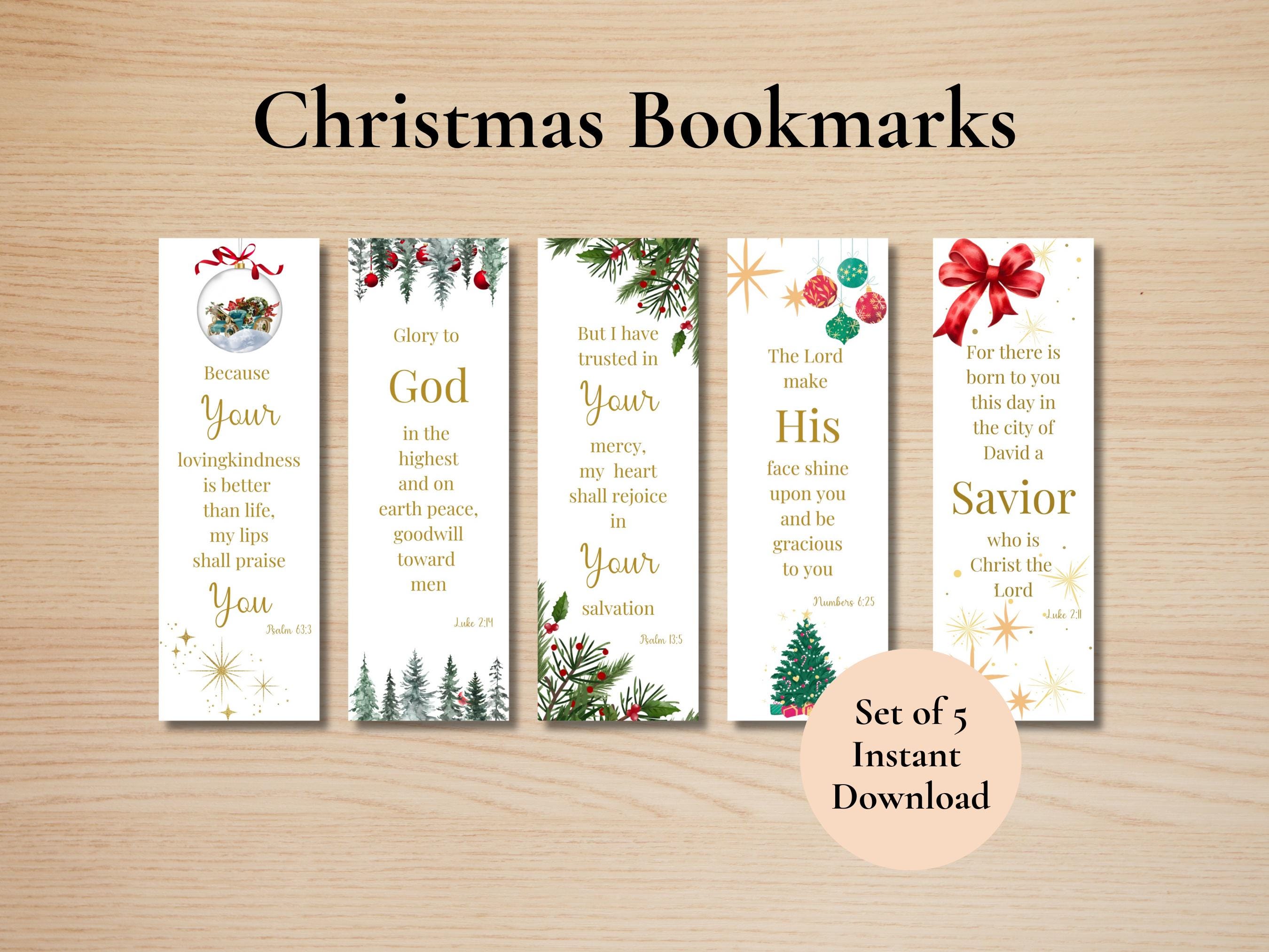 Christmas Bible Verse Bookmark | Christmas Gift | Book Lover | Church ...