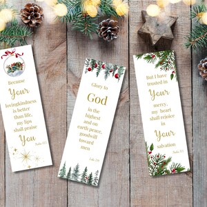 Christmas Bible Verse Bookmark | Christmas Gift | Book Lover | Church ...