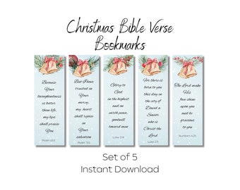 Printable Bible Verse Bookmarks Book Lover Gift Scripture - Etsy