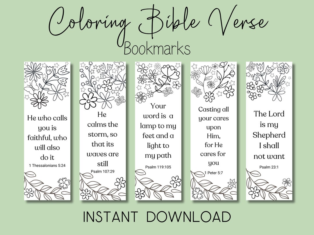Coloring Bible Bookmarks | Printable Bookmarks | DIY Coloring Bookmarks ...