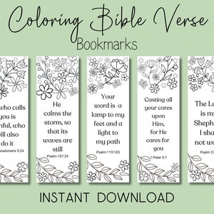 Coloring Bible Bookmarks | Printable Bookmarks | DIY Coloring Bookmarks ...