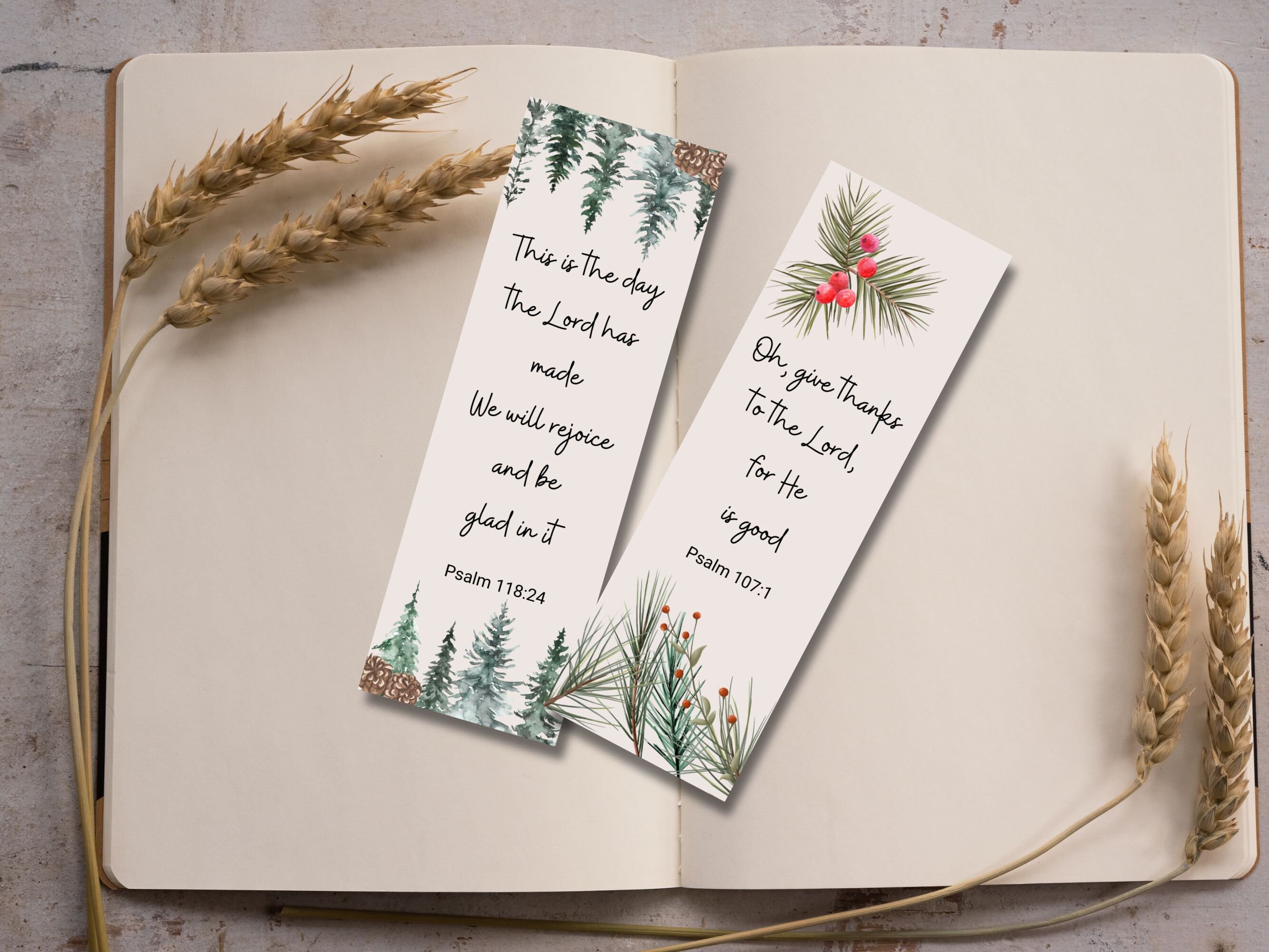 Bible Verse Bookmarks | Christmas Printable Bookmark | Christmas Gift ...