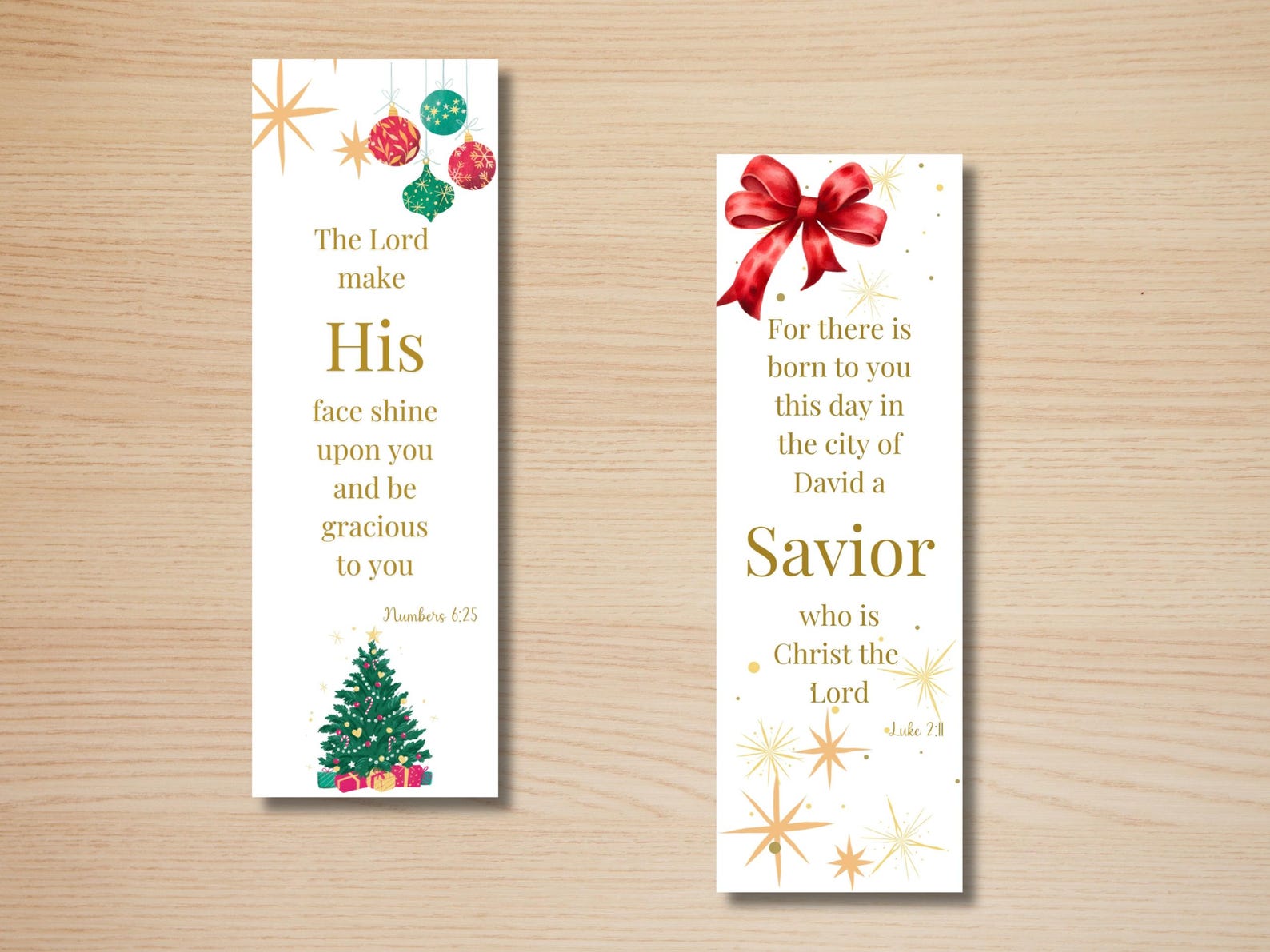 Christmas Bible Verse Bookmark | Christmas Gift | Book Lover | Church ...