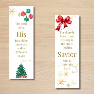Christmas Bible Verse Bookmark | Christmas Gift | Book Lover | Church ...