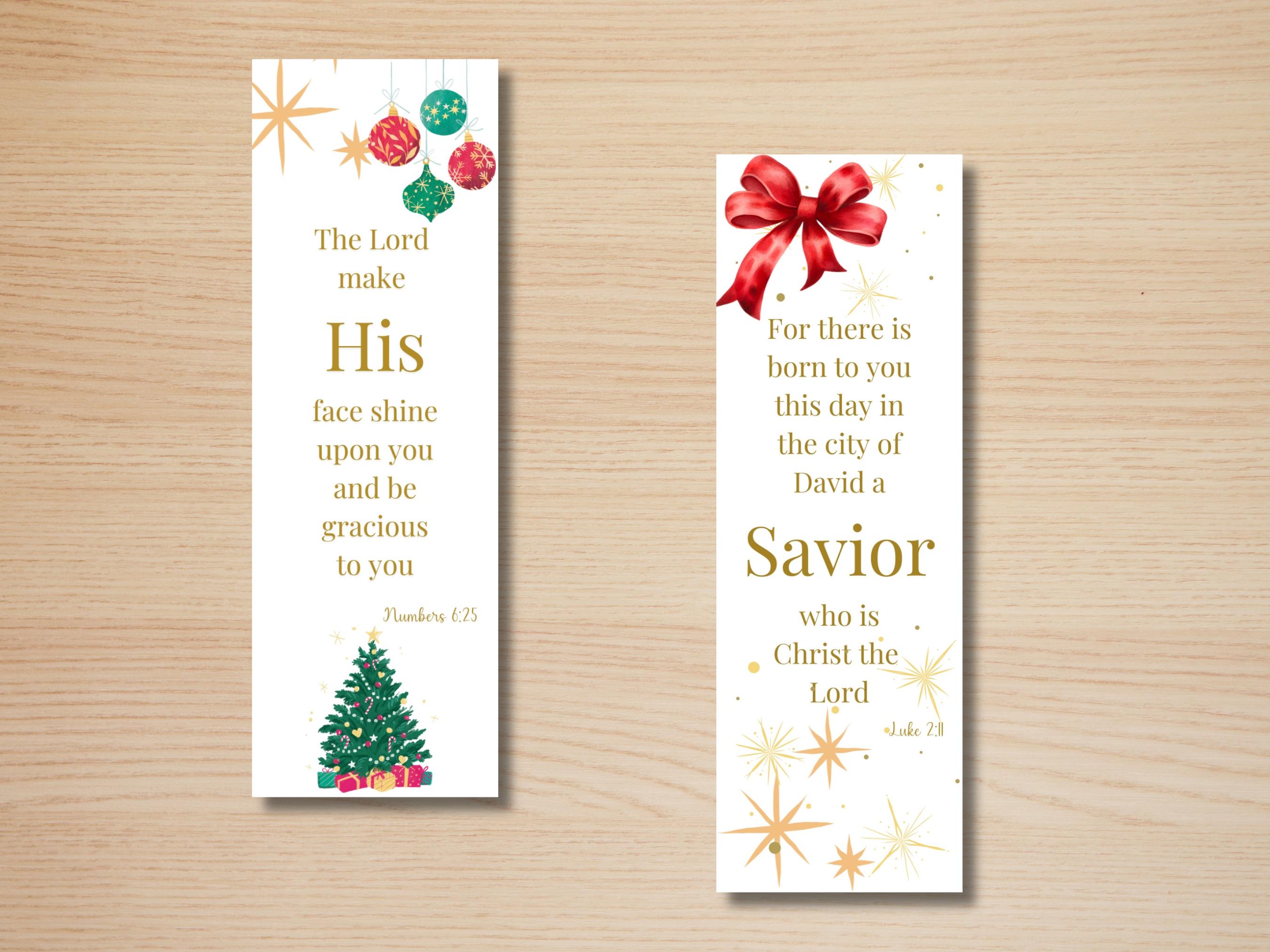 Christmas Bible Verse Bookmark | Christmas Gift | Book Lover | Church ...