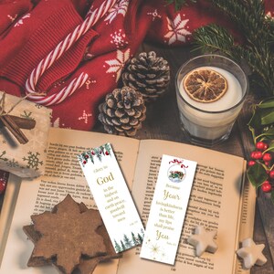 Christmas Bible Verse Bookmark | Christmas Gift | Book Lover | Church ...