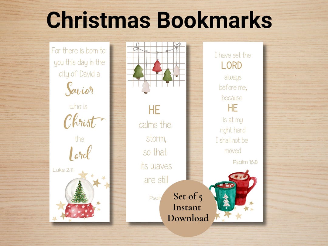 Christmas Bible Verse Bookmark | Christmas Gift | Book Lover | Church ...
