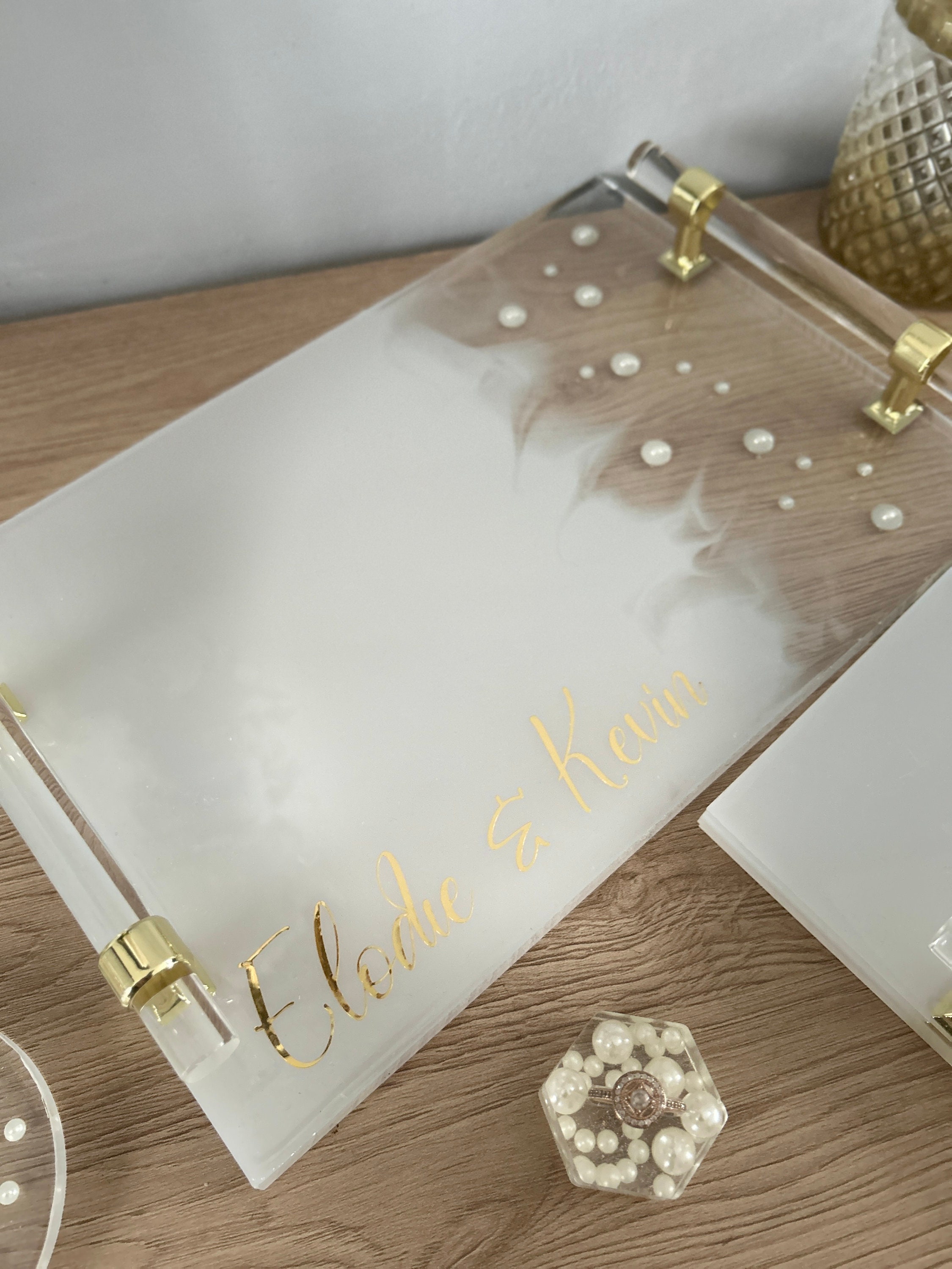 Large Personalized Wedding Tray Customizable TRAY in Epoxy Resin With ...