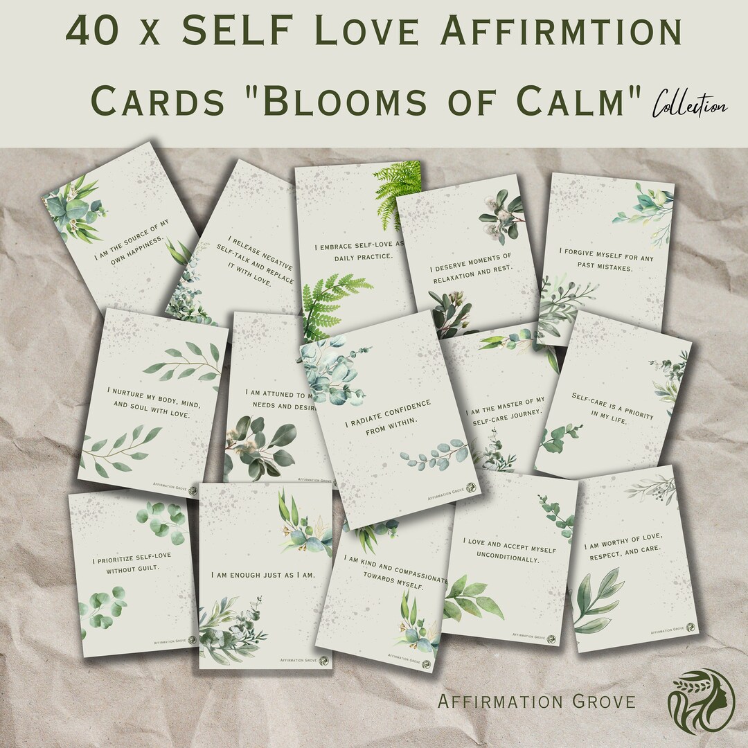 40 X Self Love Affirmation Cards to Spark Your Inner Glow and Embrace ...