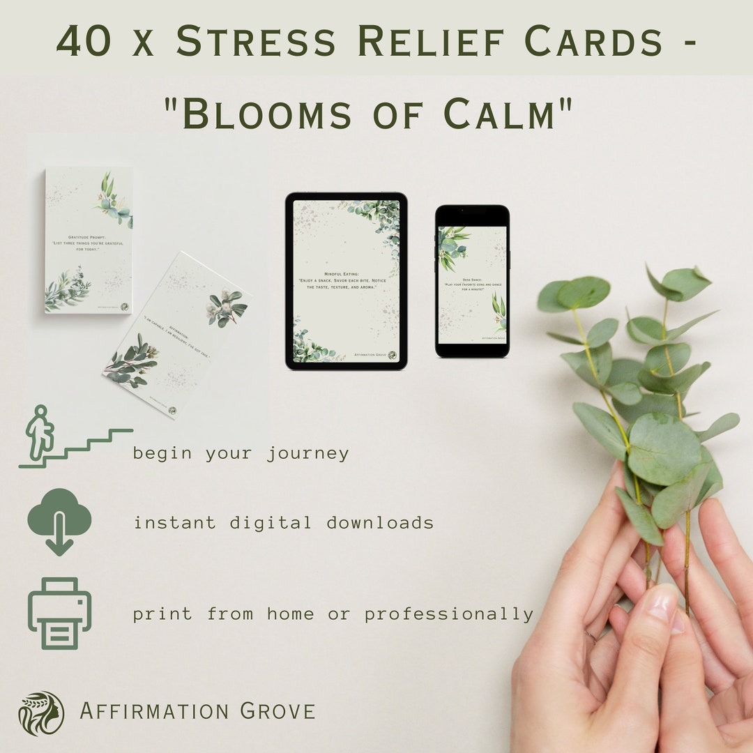 40 X Stress Relief Cards blooms of Calm Includes - Etsy